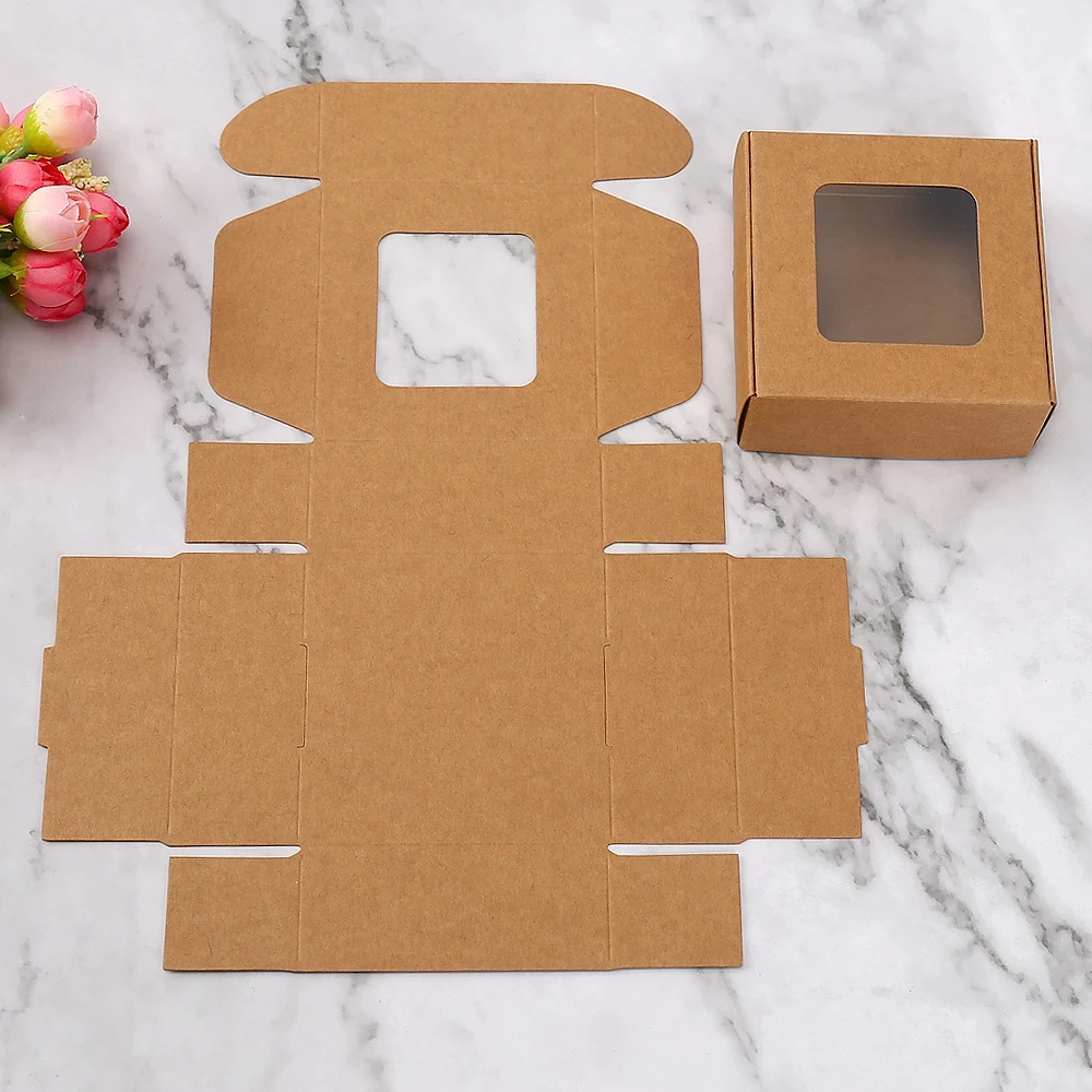 Square Window Gift Box - Brown - 9.5x9.5x3cm | Corporate Gifts Malaysia ...
